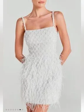 NADINE MERABI | Dresses | Nadine Merabi Carrie White Dress | Poshmark